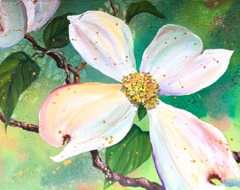 Dogwood paintings | Etsy