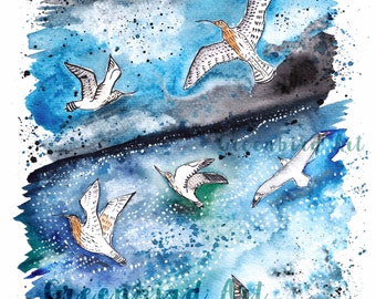 Seabird art | Etsy