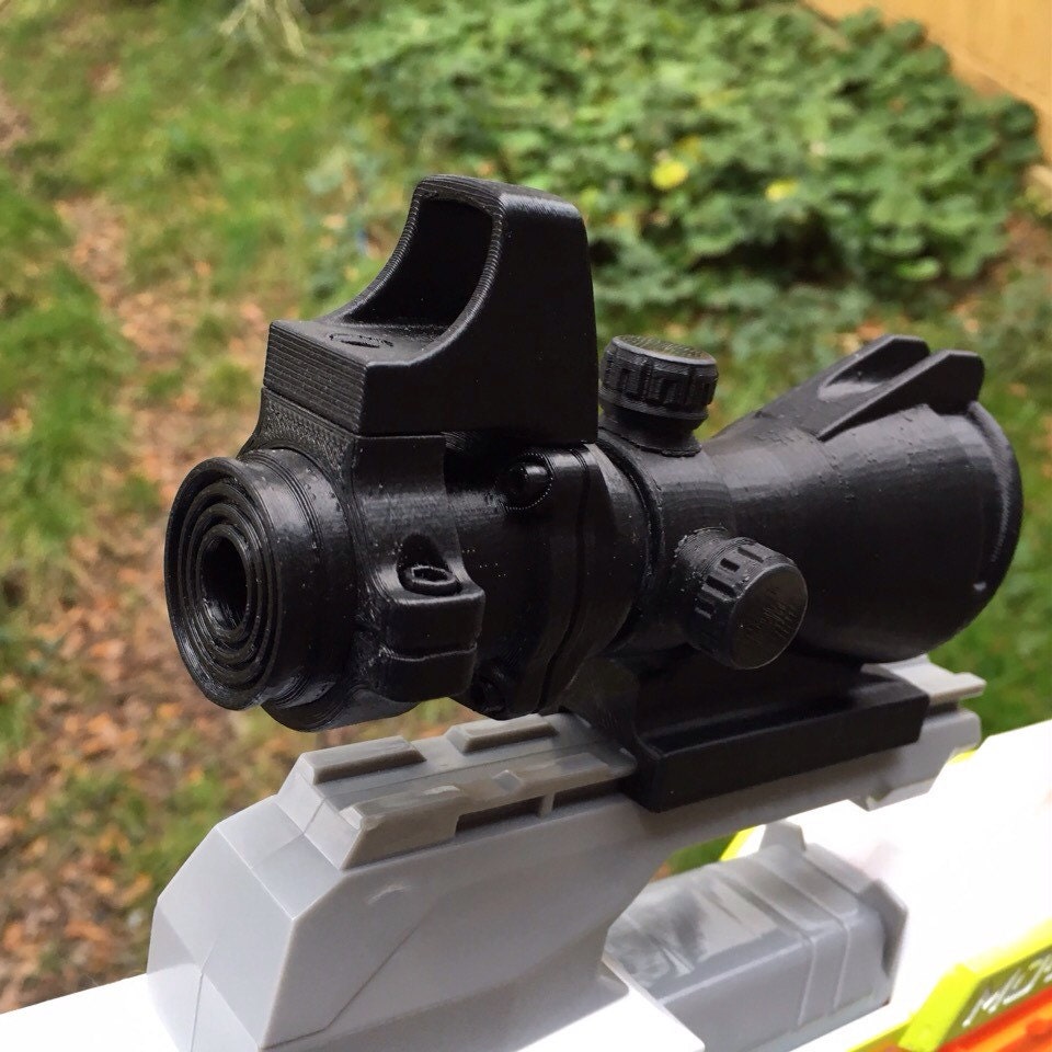3D Printed Hybrid Scope ACOG Sight Reddot Sight Rifle
