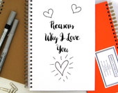 Items similar to I Love you Notebook quote A5 Simple Journal Diary ...