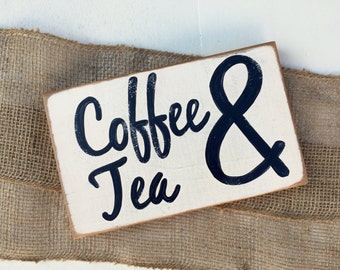 Coffee and tea sign | Etsy