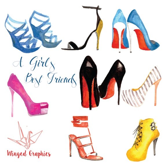 High heels/ hight fashion watercolour digital by WingedGraphics