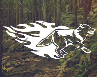 Wolf wall decal | Etsy