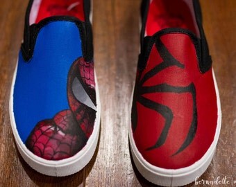 Unique spiderman shoes related items | Etsy