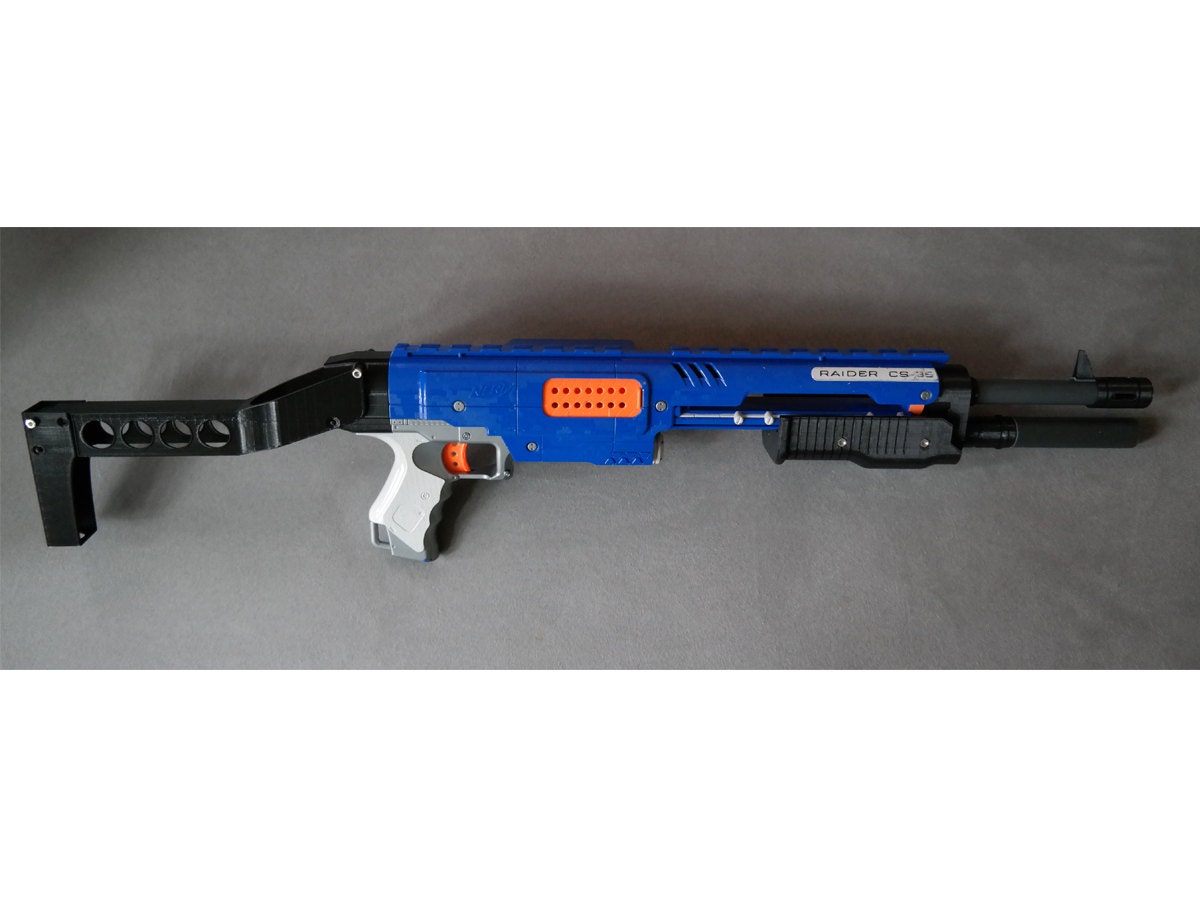 Nerf Blaster Raider/Rampage Spas 12 / Pumpgun Adapter Mod SET