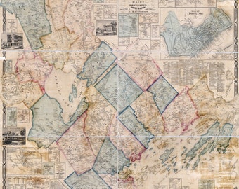 1875 Map of Rockingham County Virginia by GenealogicalSurveyor