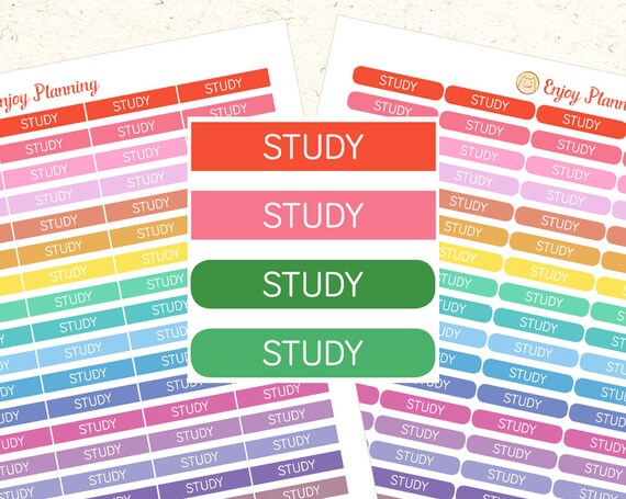 Study Stickers Printable Study planner stickers Study Stickers