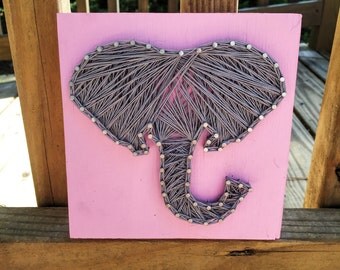 Elephant string art | Etsy