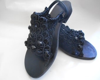 Unique macrame sandals related items | Etsy