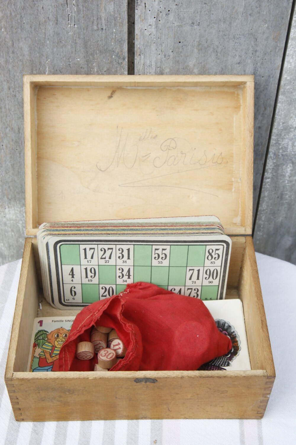 French Loto Game/Vintage French Loto/Loto Game Cards/Vintage