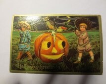 Unique halloween postcards related items | Etsy