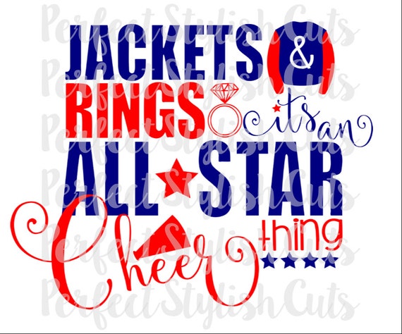 All Star Cheer SVG DXF eps PNG Files for Cutting Machines
