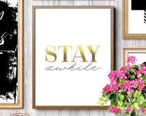 Unique stay awhile sign related items | Etsy