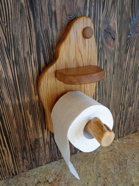 Wooden Toilet Paper Holder Rustic Wood Paper Holder By Woodber