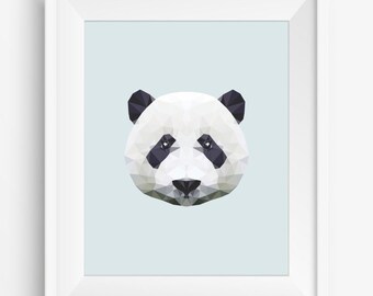 Geometric panda | Etsy