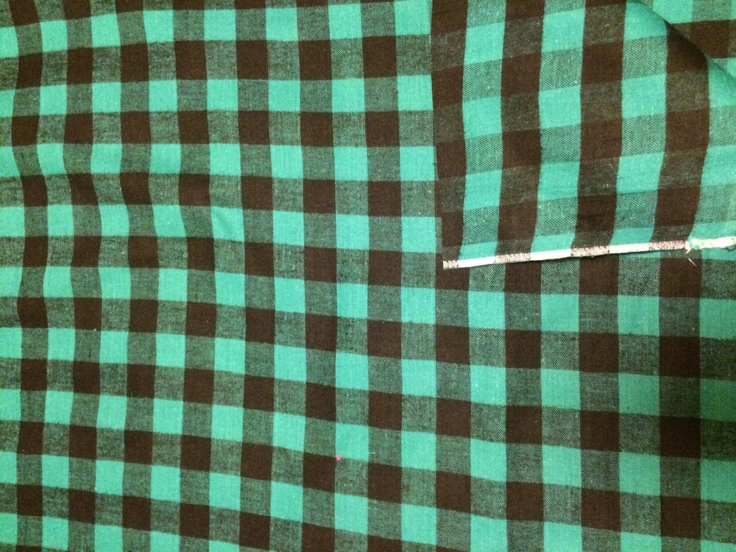 Green and Black Buffalo Check Plaid 100% Cotton Flannel Fabric from ...
