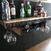Live Edge Floating Bar and Wine Rack by RocksandRootsAccents