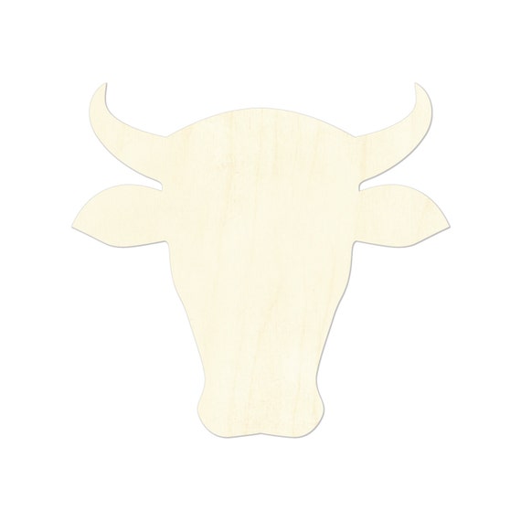 2 34 Farm Animal Cow Head Wooden Cutout Shape