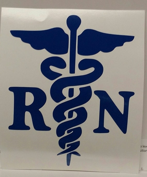 RN Decal/Registered Nurse Symbol/ Caduceus Decal/Nursing