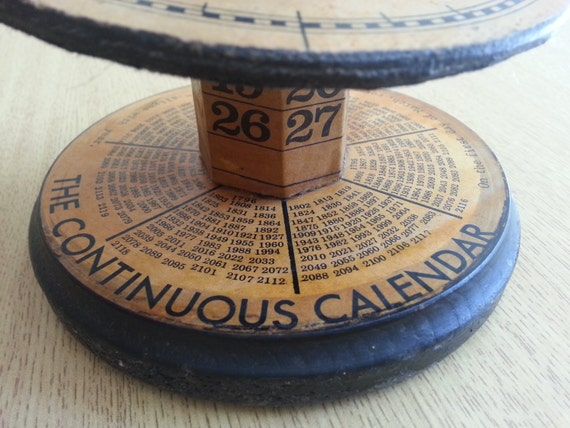The Continuous Calendar Perpetual Wooden Calendar made in