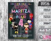 Superhero invitation | Etsy