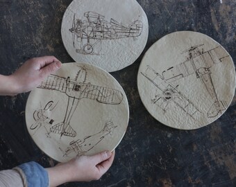 Airplane plate | Etsy