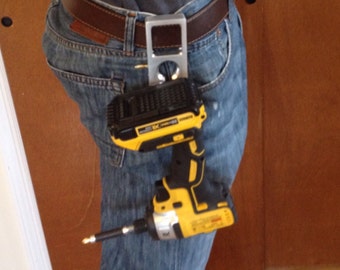 Leather Drill Holster Custom snap pouch keeps your cordless