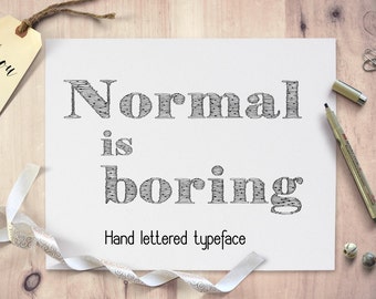 Hand drawn typefaces true type fonts by DigitalTypefaceS on Etsy