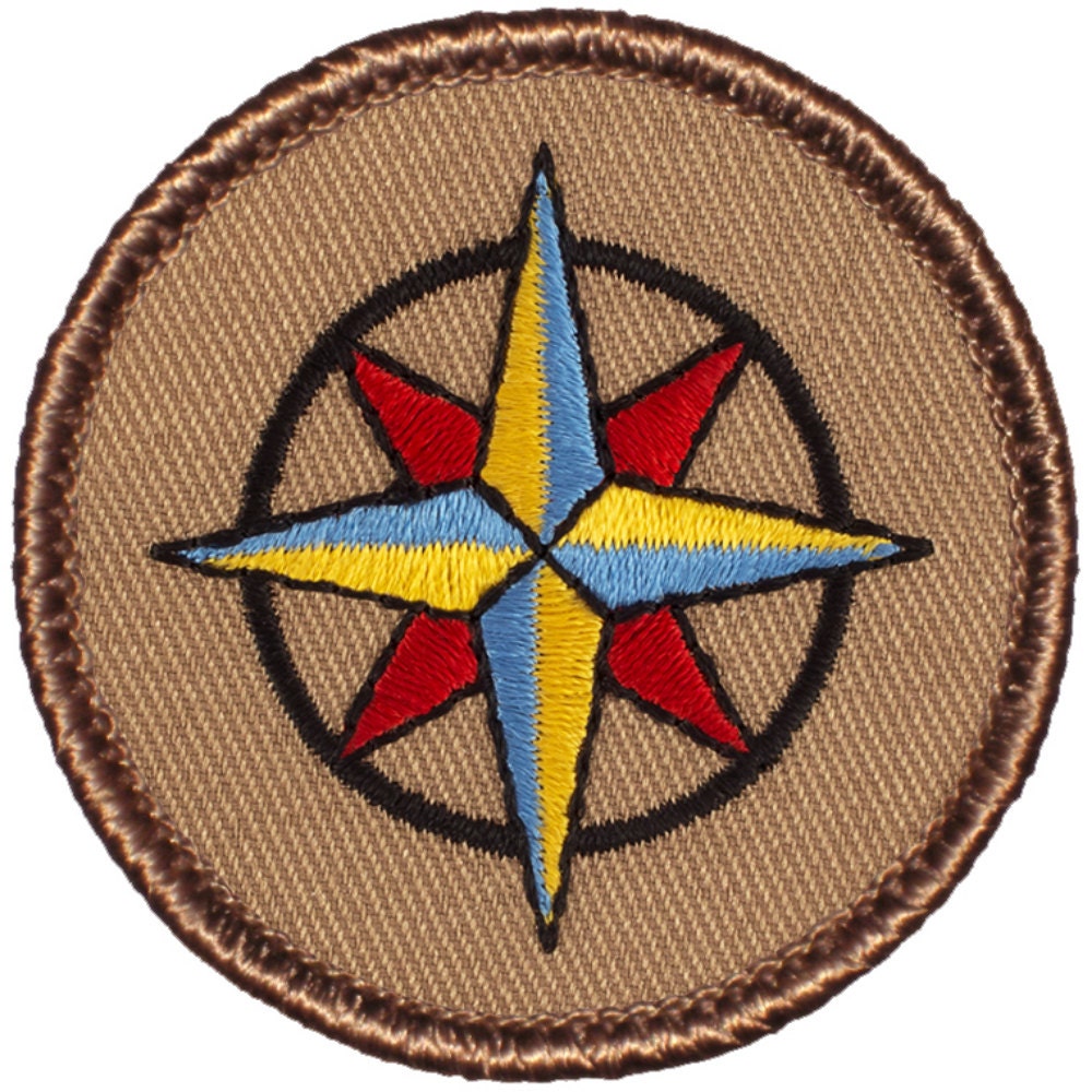 Compass Patch 358 2 Inch Diameter Embroidered Patch