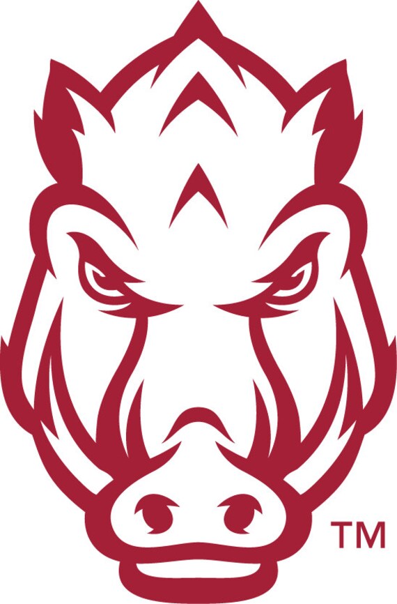 Arkansas Razorback Vinyl Decal by WellColorMeCrafty on Etsy
