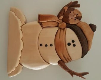 Wood intarsia | Etsy