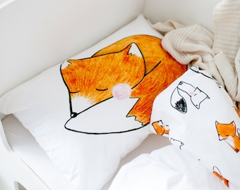 Fox crib sheet | Etsy