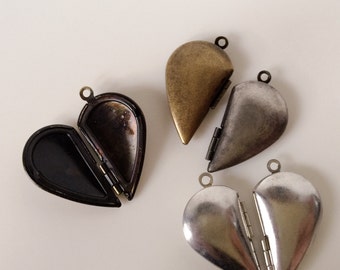 Half heart locket | Etsy