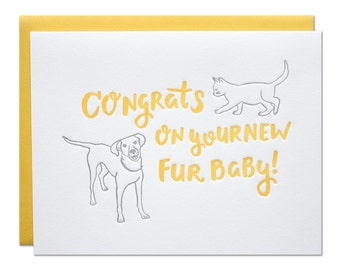 Fur baby card | Etsy