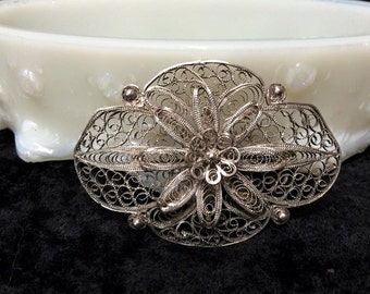 Filigree brooch pin | Etsy