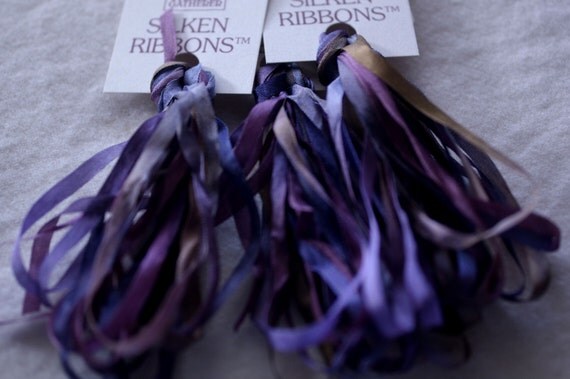 Silken Ribbons 4mm by The ThreadGatherer. SR4 Amethyst