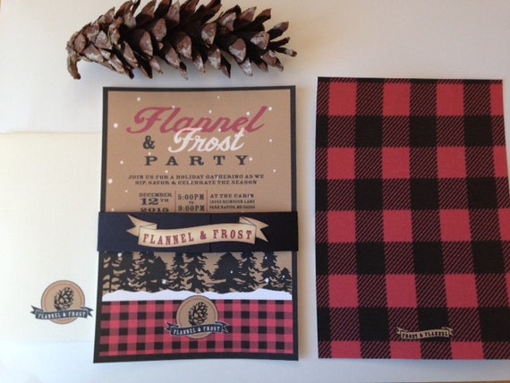 Plaid Western Invitations