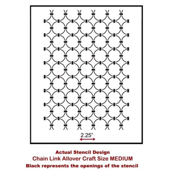 Chain Link Craft Stencil Medium Size Easy by CuttingEdgeStencils