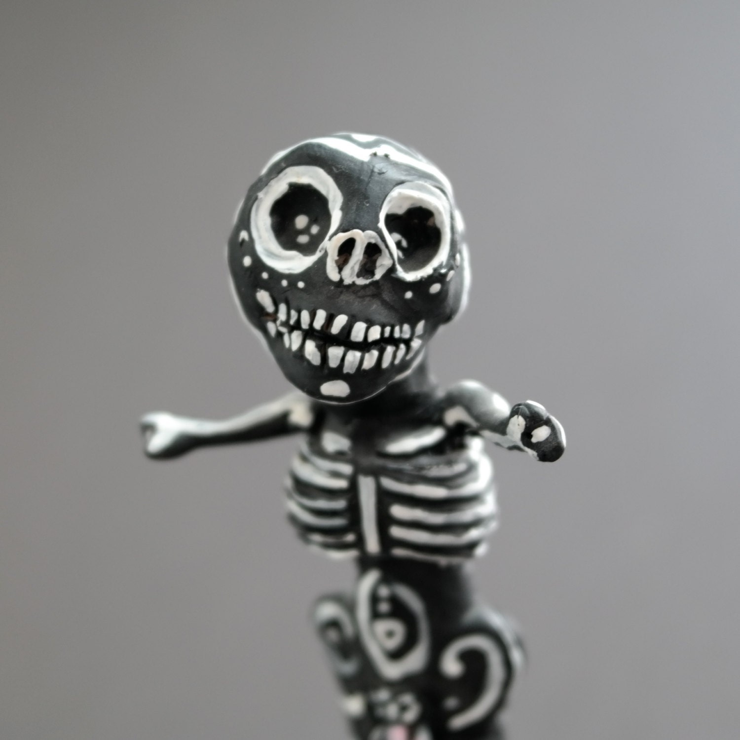 Cemetery Folk Artwork Skeleton Boy Figurine Halloween
