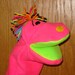 Red Haired Girl Sock Puppet with Braids