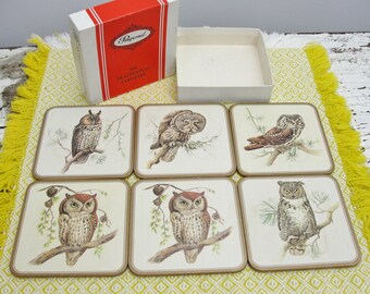 Unique owl coasters related items | Etsy