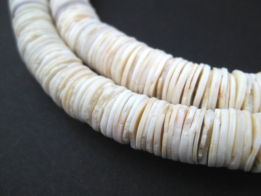 Sea Shell Beads Natural Heishi Beads 11mm African Beads