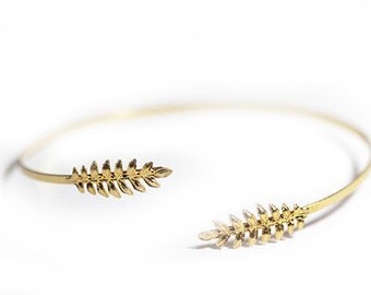 Athena Arm Band Greek Leaves Arm Cuff Wrap Around Arm