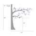 Corner Tree Wall Decal Swirly Branch Tree Decal Nursery Tree