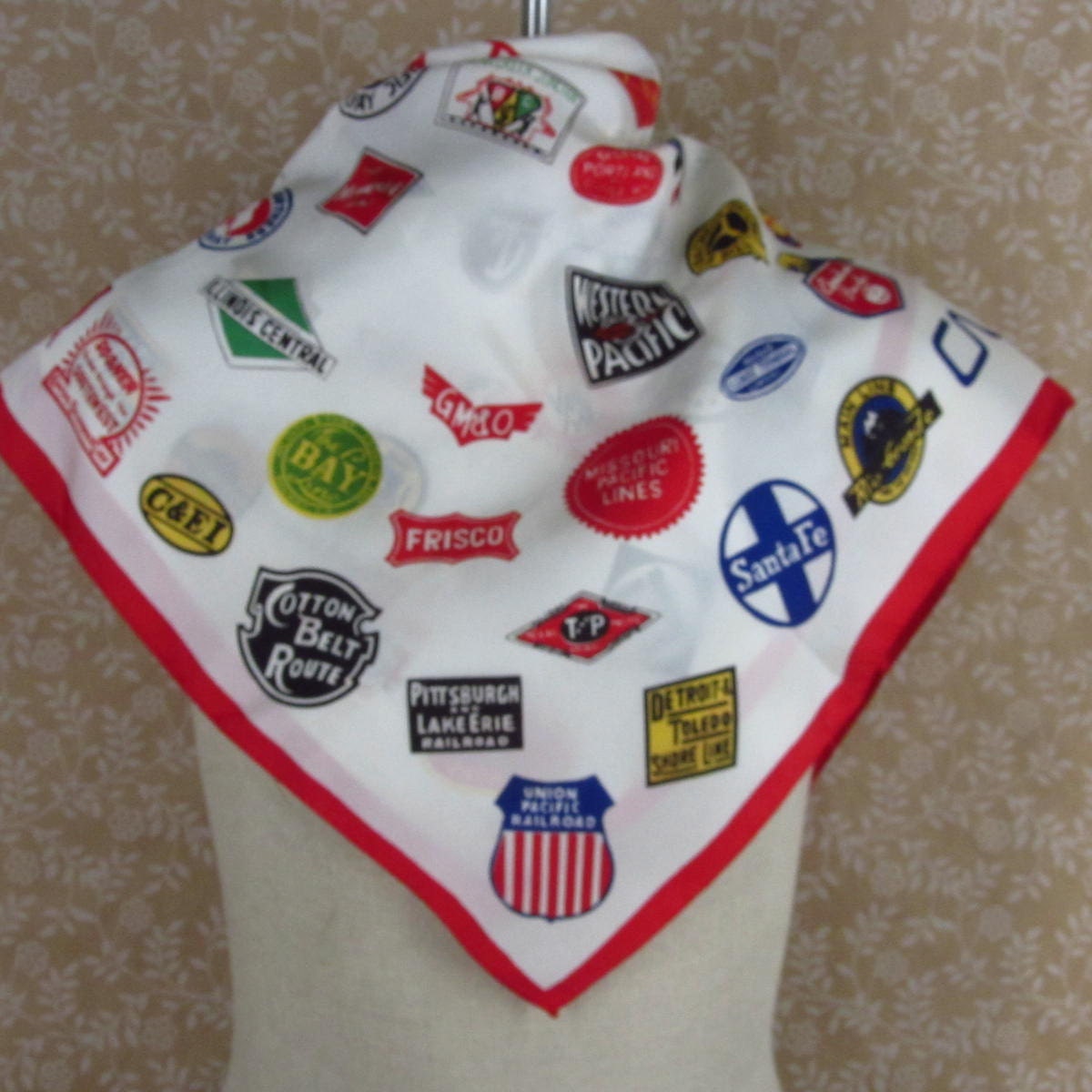 Vintage Railroad Scarf Train Signs Logos Railroadiana – Haute Juice