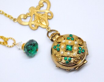 Vintage coro locket | Etsy