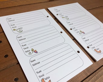 Address book refill | Etsy