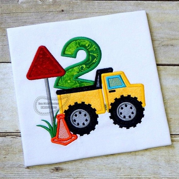 Construction number 2 Dump truck applique A BMB EXCLUSIVE