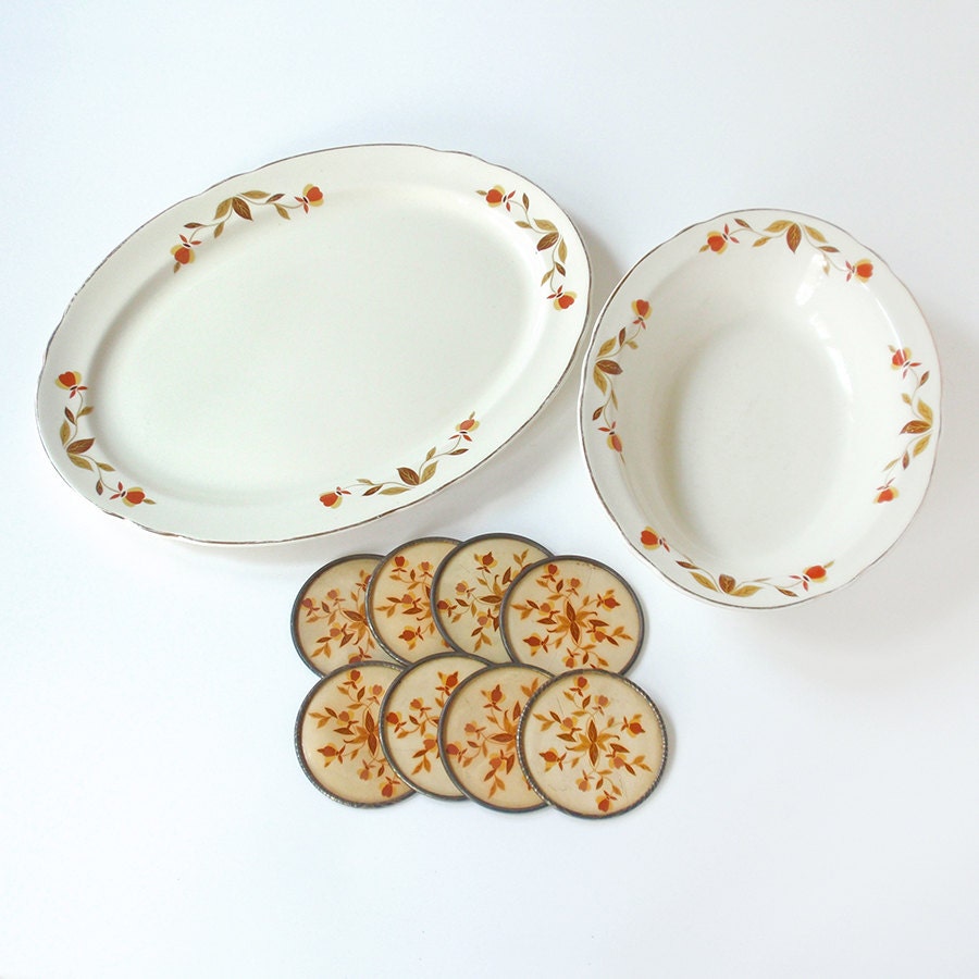 Vintage Superior Hall Quality Dinnerware Serving Dishes Autumn Leaf ...