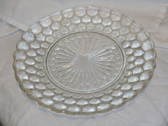 Vintage Bubble Glass Plate